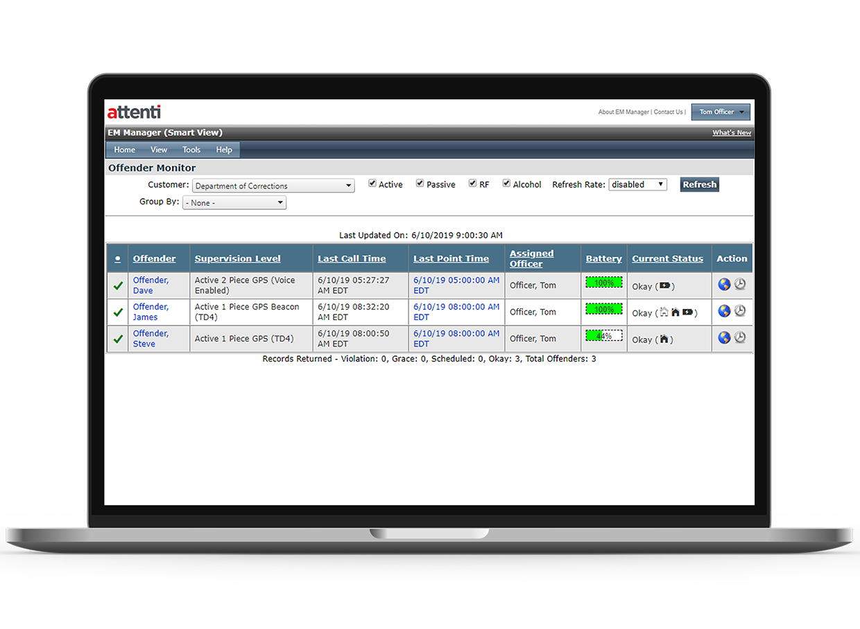 EM Manager for Electronic Monitoring by Attenti Group